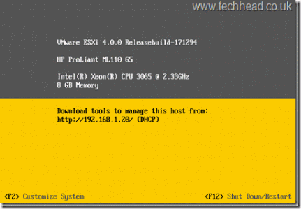 My Howtos and Projects: Installing VMware ESXi 4.0 (USB Memory Stick)
